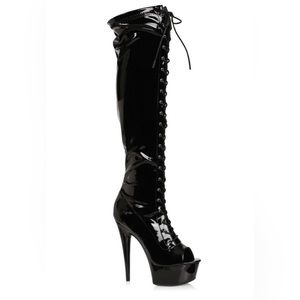 Pleaser | Shoes | 6 Inch Dancing Pleather Thigh High Boots | Poshmark